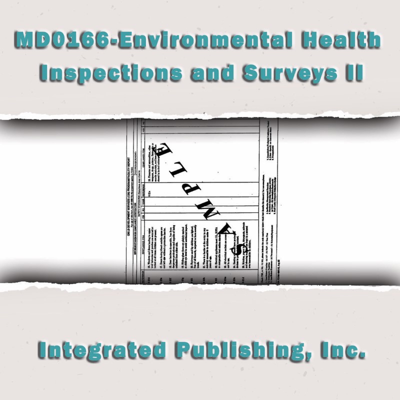 Environmental Health Inspections and Surveys II