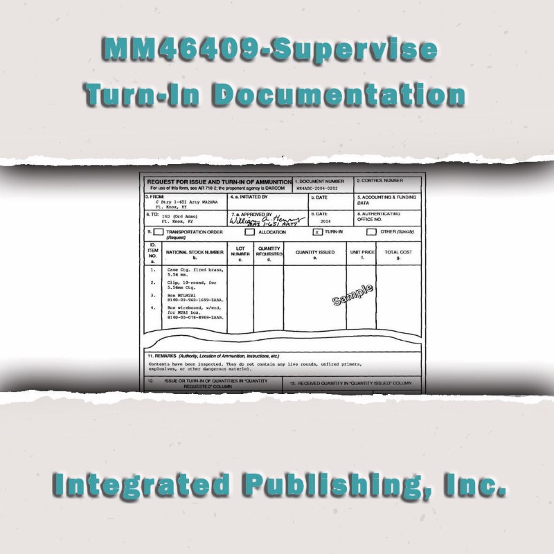 Supervise Turn-In Documentation