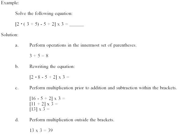 Hierarchy of Mathematical Operations