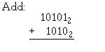 Addition of Binary Numbers