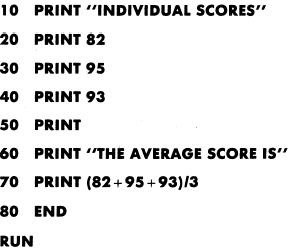 The function of the print statement